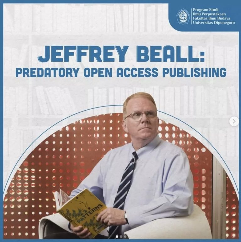 Jeffrey Beall: Predatory Open Access Publishing - Program Studi S1 Ilmu ...